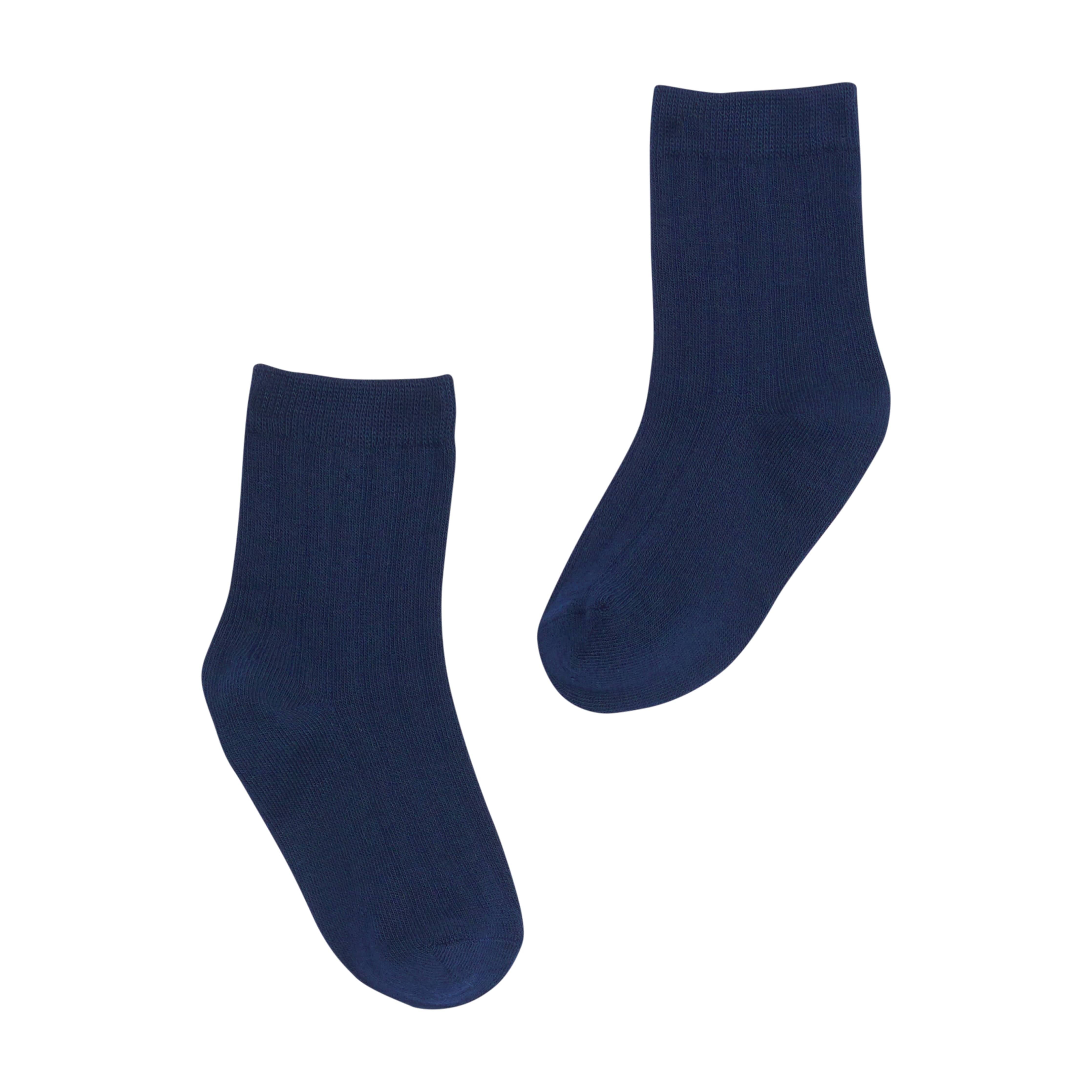 Children's Navy Crew Socks - Kid's Clothes – Little English