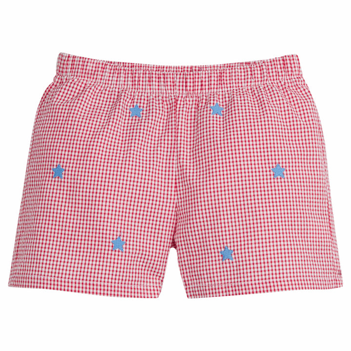 Little Boy's Khaki Twill Elastic Shorts – Little English
