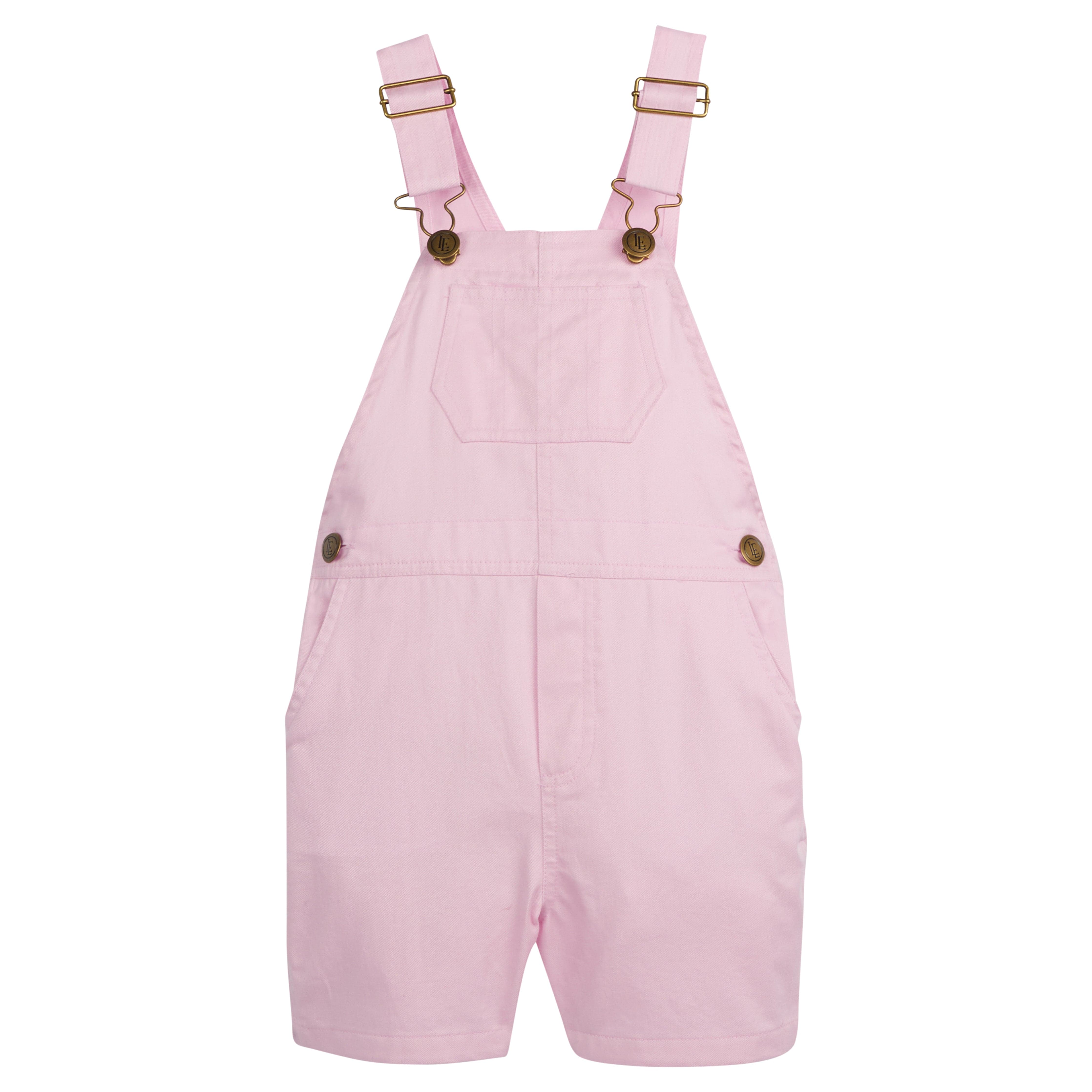 Little Girl's Pink Twill Shortalls - Kid's Play Clothing – Little English