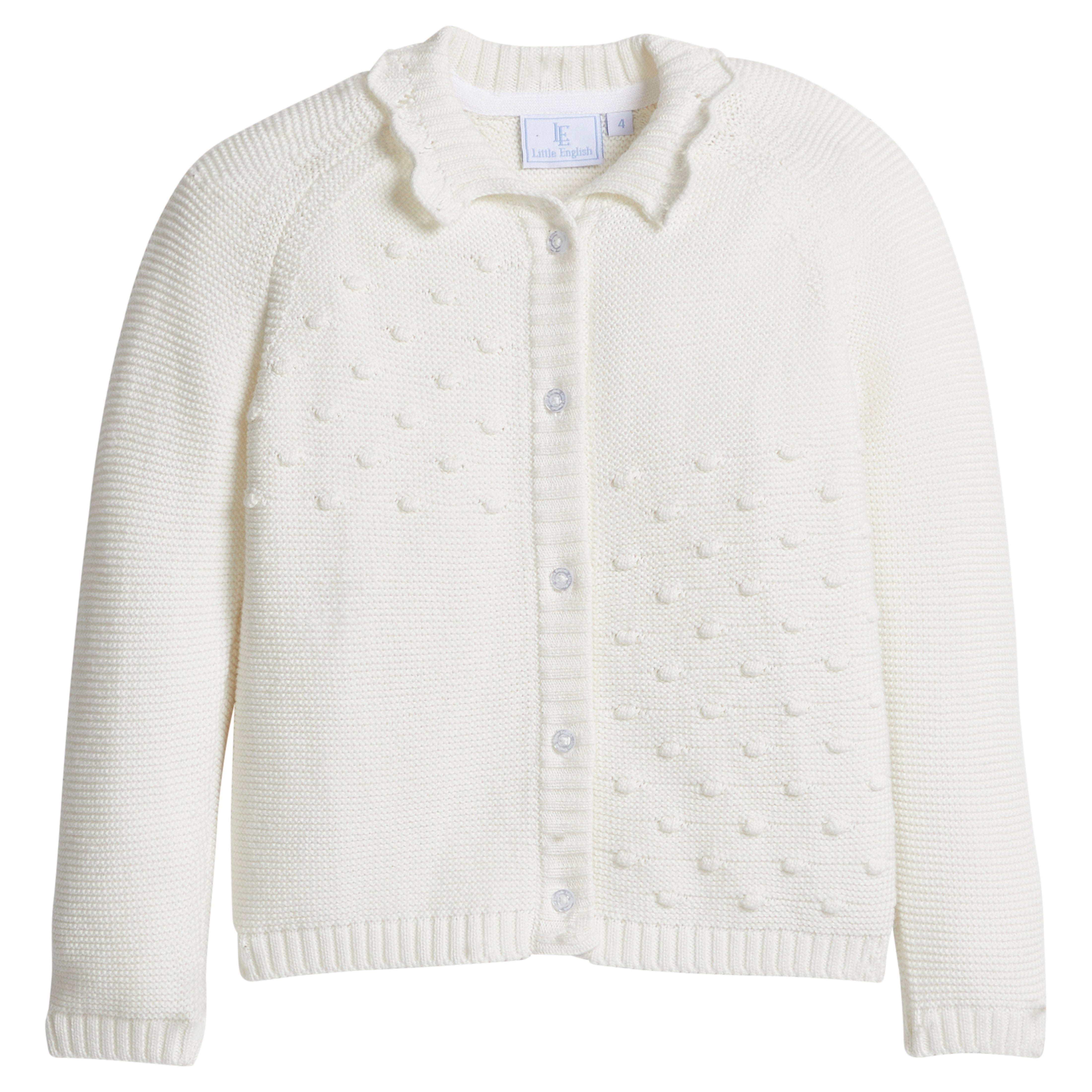 Girl's Poppy Cardigan - Ivory | Little English