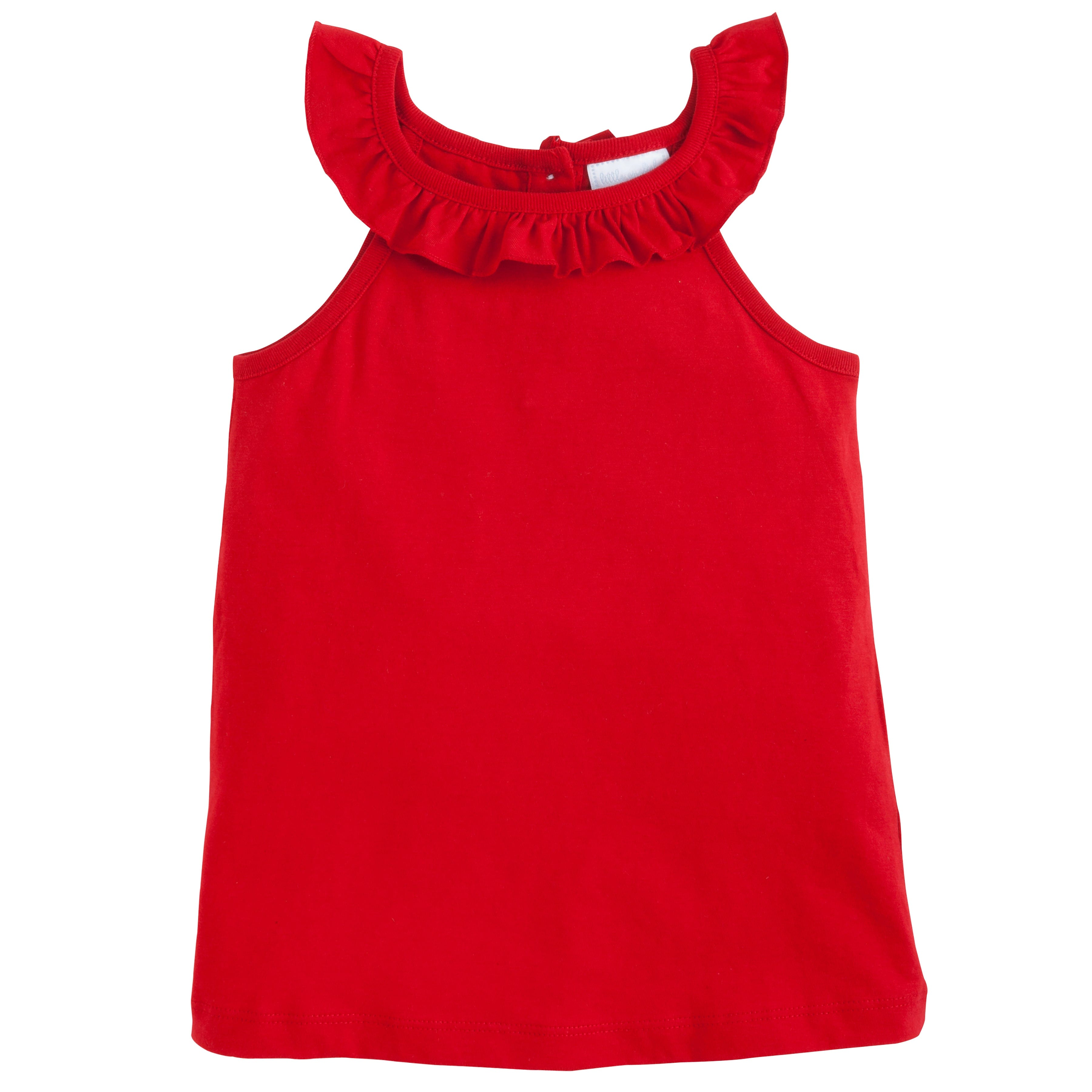 Little Girl Ruffle Top - Kids Red Tank Top – Little English