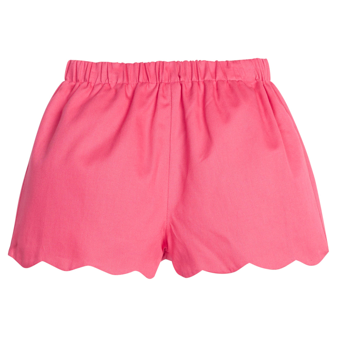 Hot Pink Twill Scallop Short - Pink Scalloped Hem Girl Shorts – Little ...