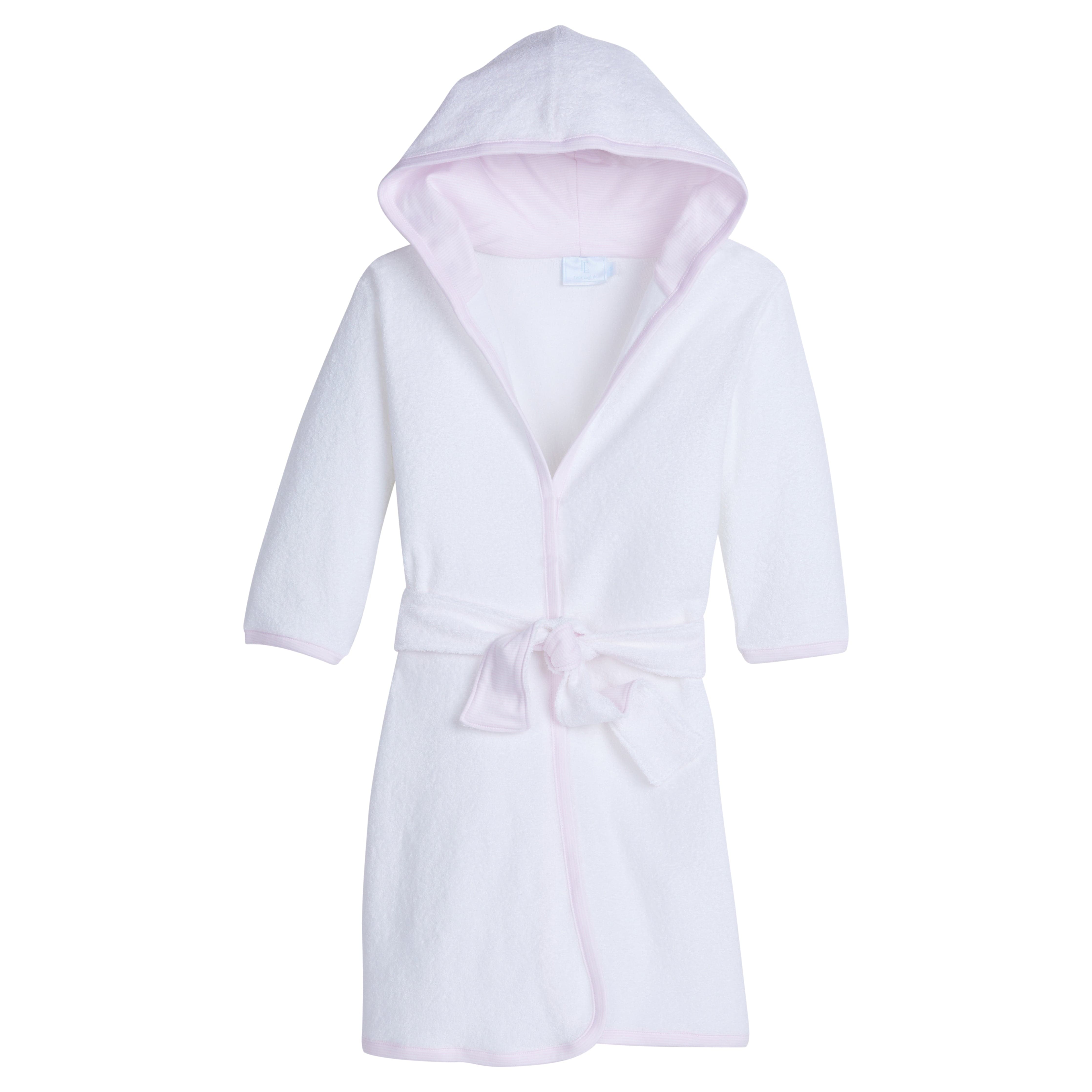 Girls Signature Stripe Robe in Light Pink – Little English