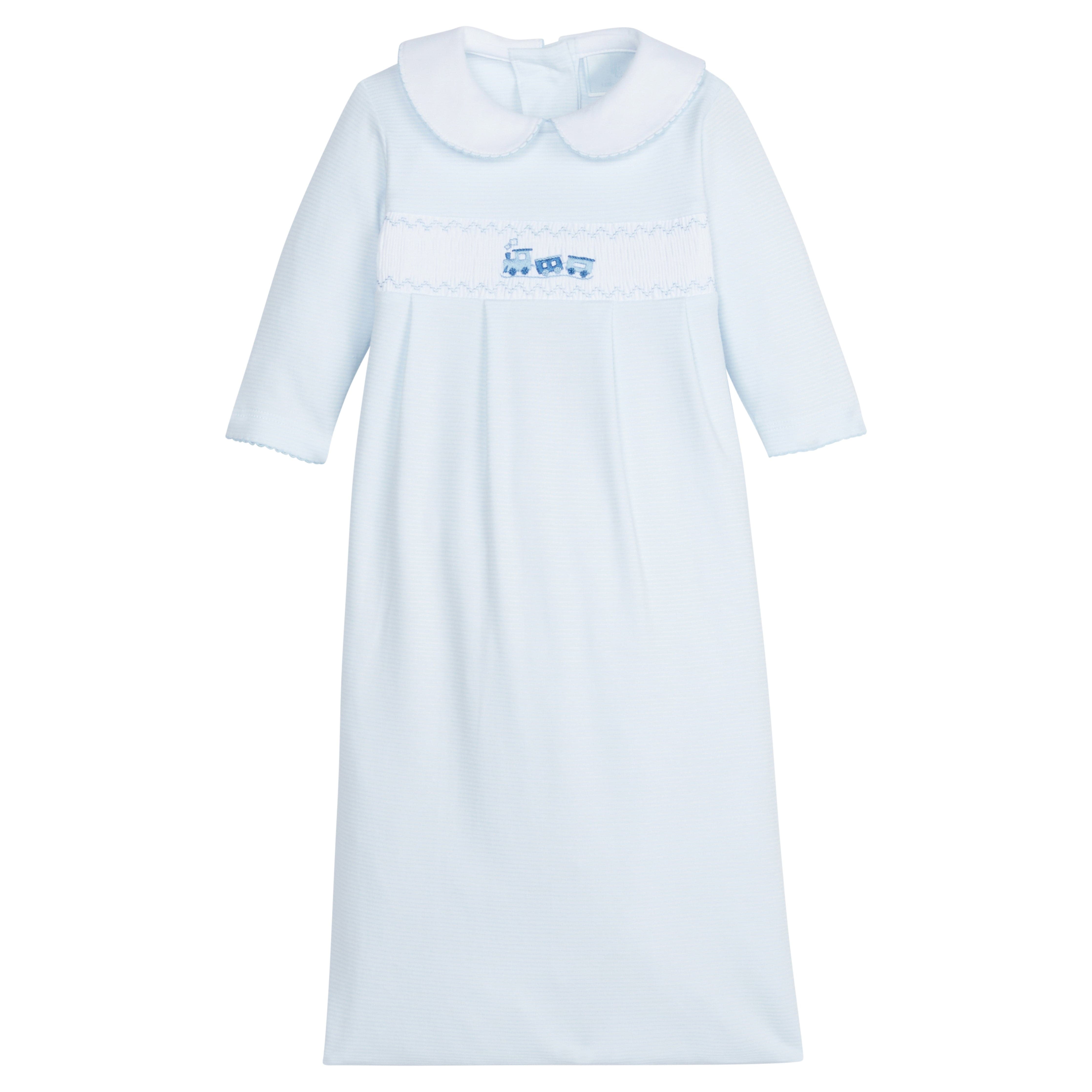 Train Newborn Boy Gown - Infant Boy Clothes – Little English
