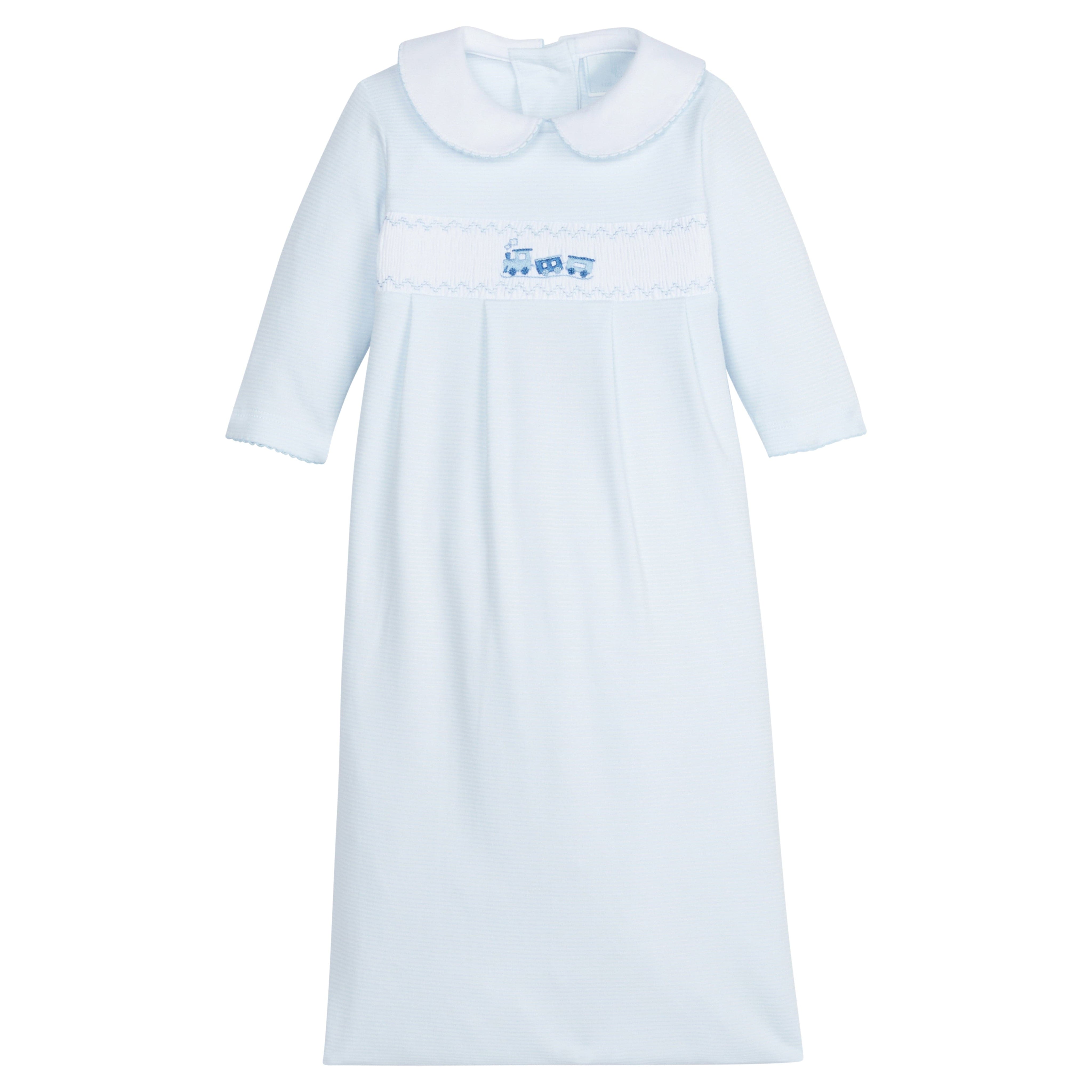 Train Newborn Boy Gown - Infant Boy Clothes – Little English