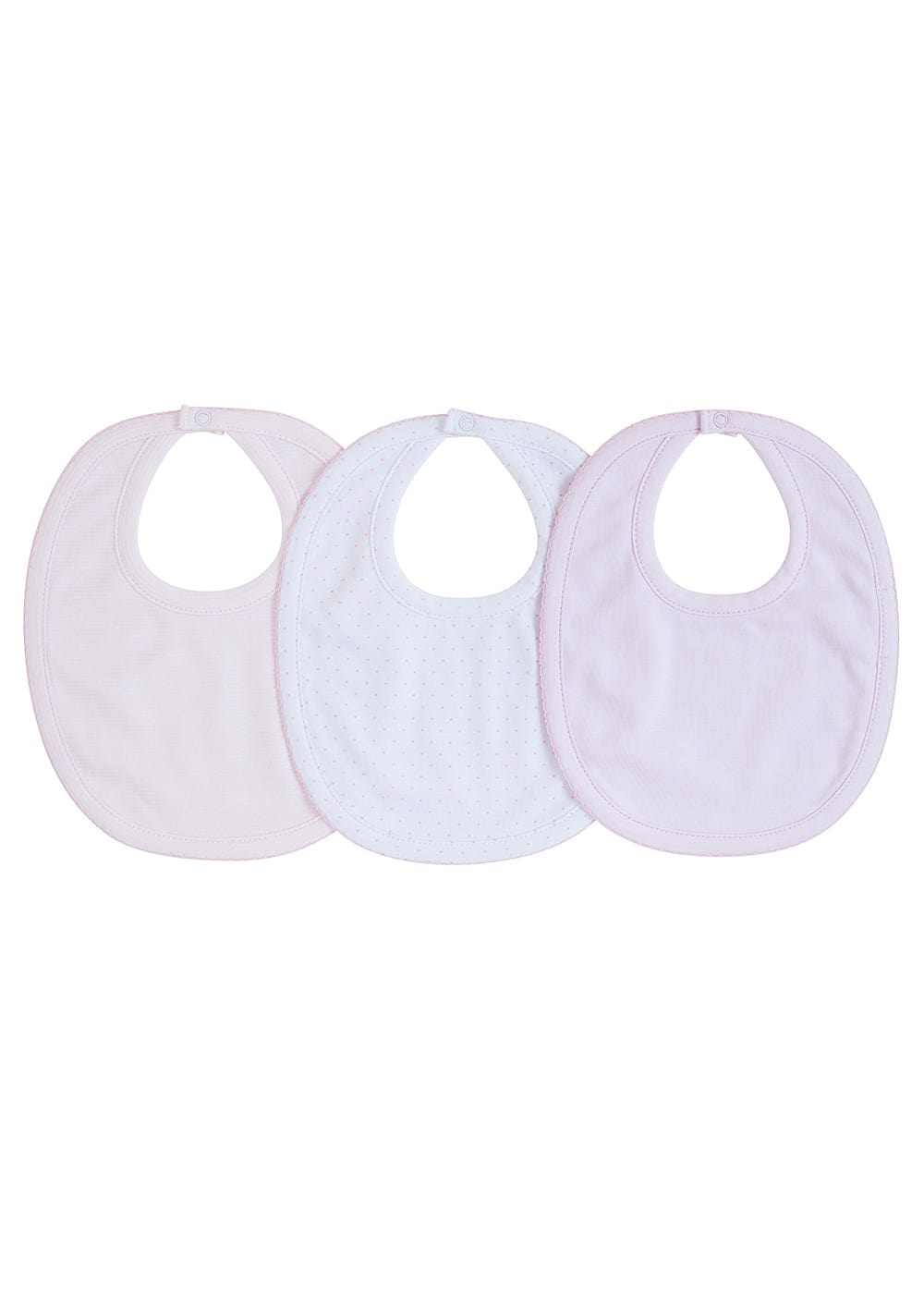 3 Pack of Pink Cotton Cloth Bibs for Babies