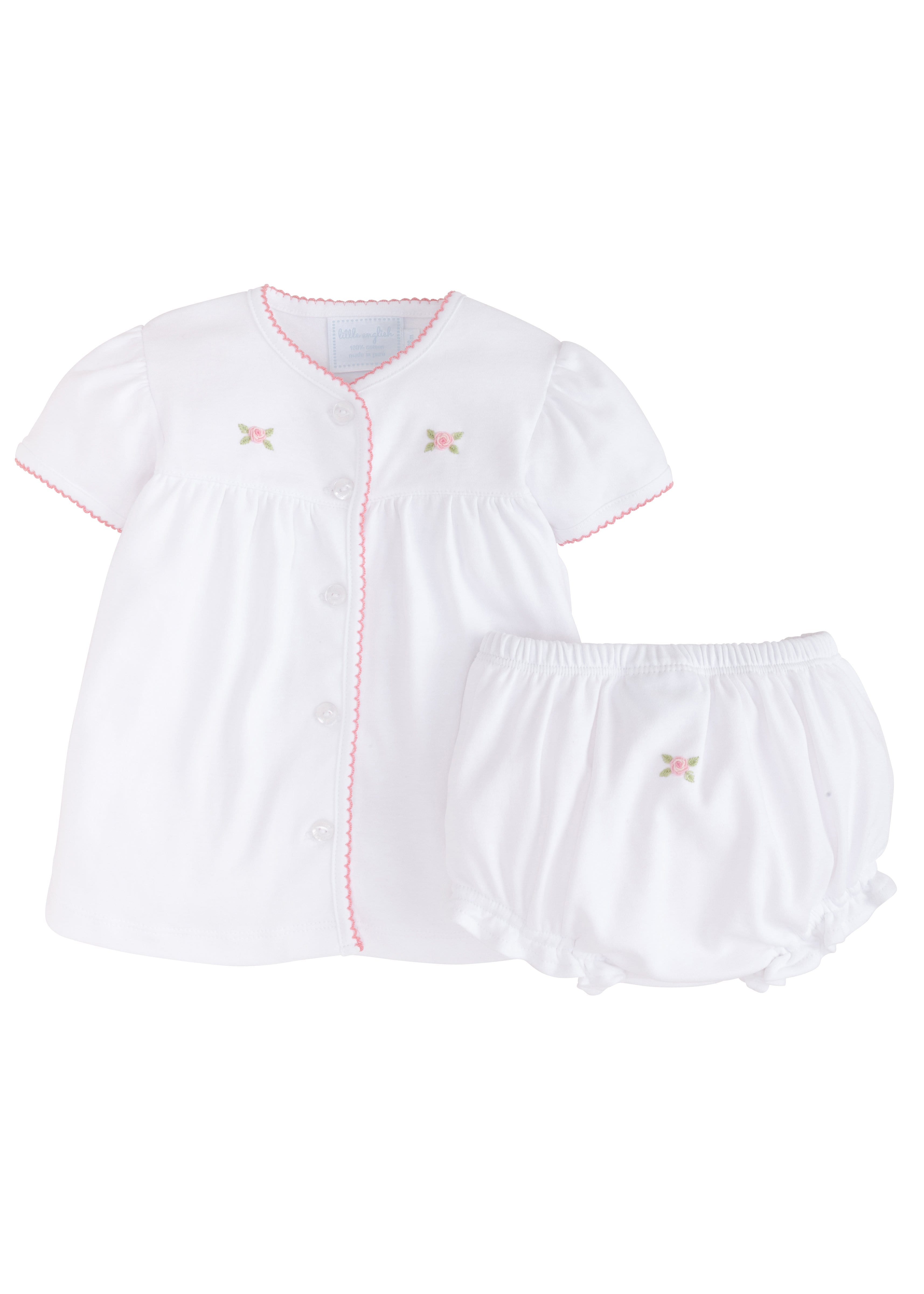 Baby Girl Layette Set - Infant Pink Rose Outfit – Little English