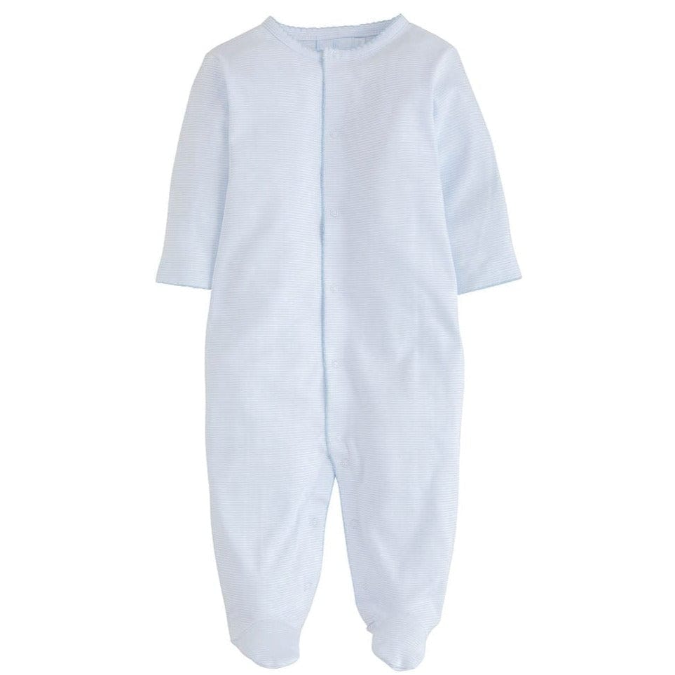 Signature Blue Stripe Footie - Baby Layette Gift